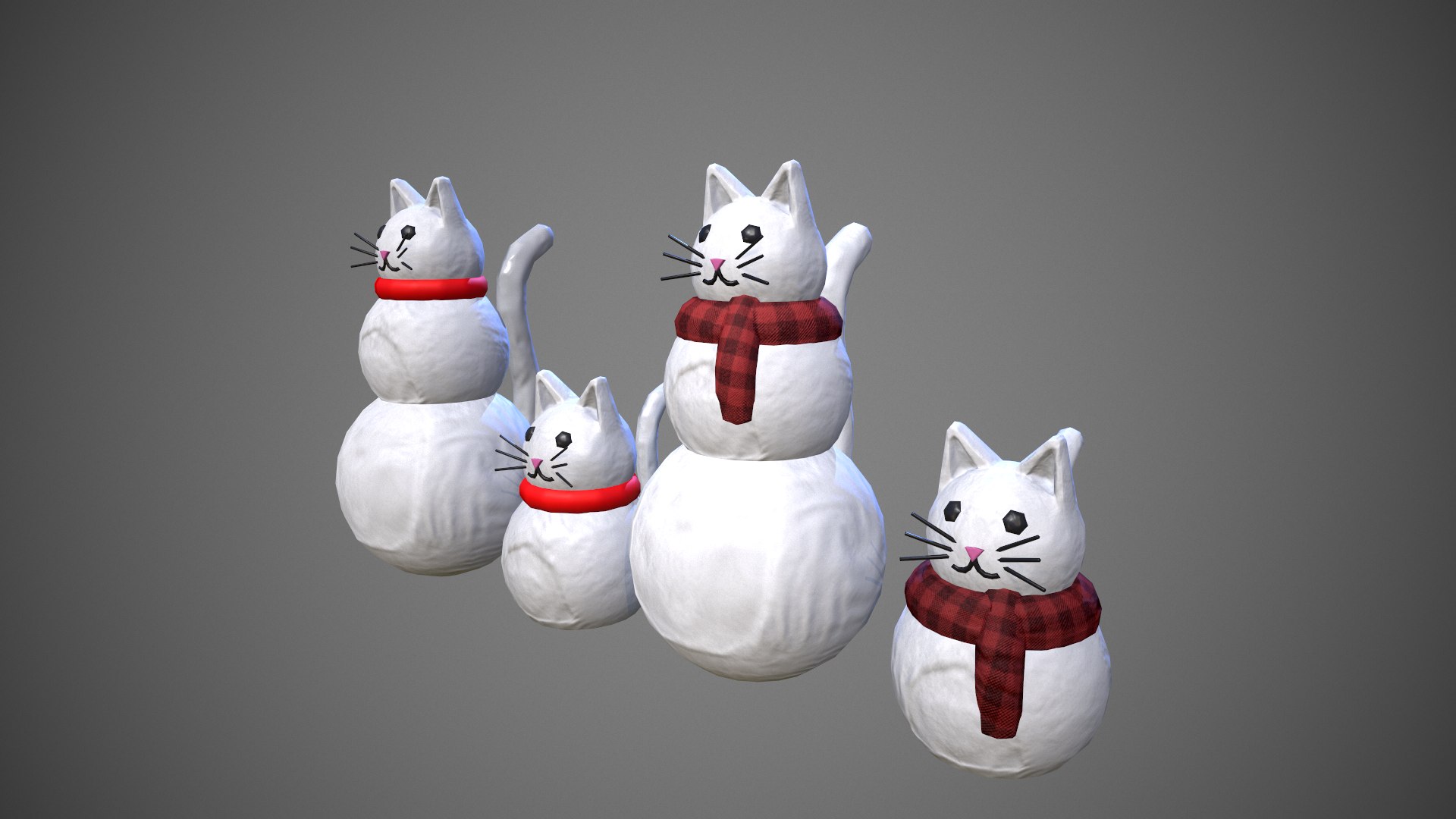 Snowman Cat Model - TurboSquid 1823441
