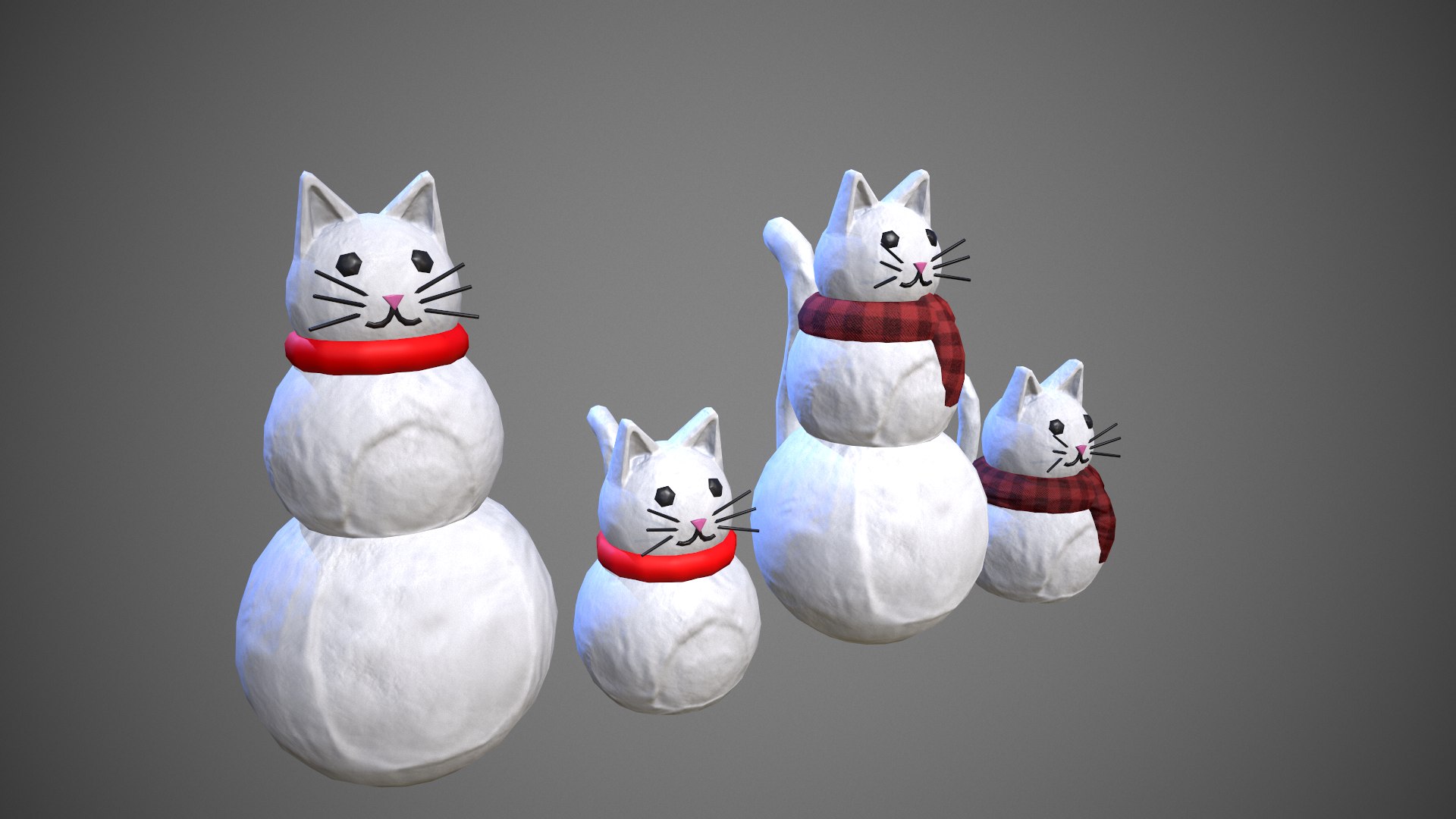 Snowman Cat Model - TurboSquid 1823441