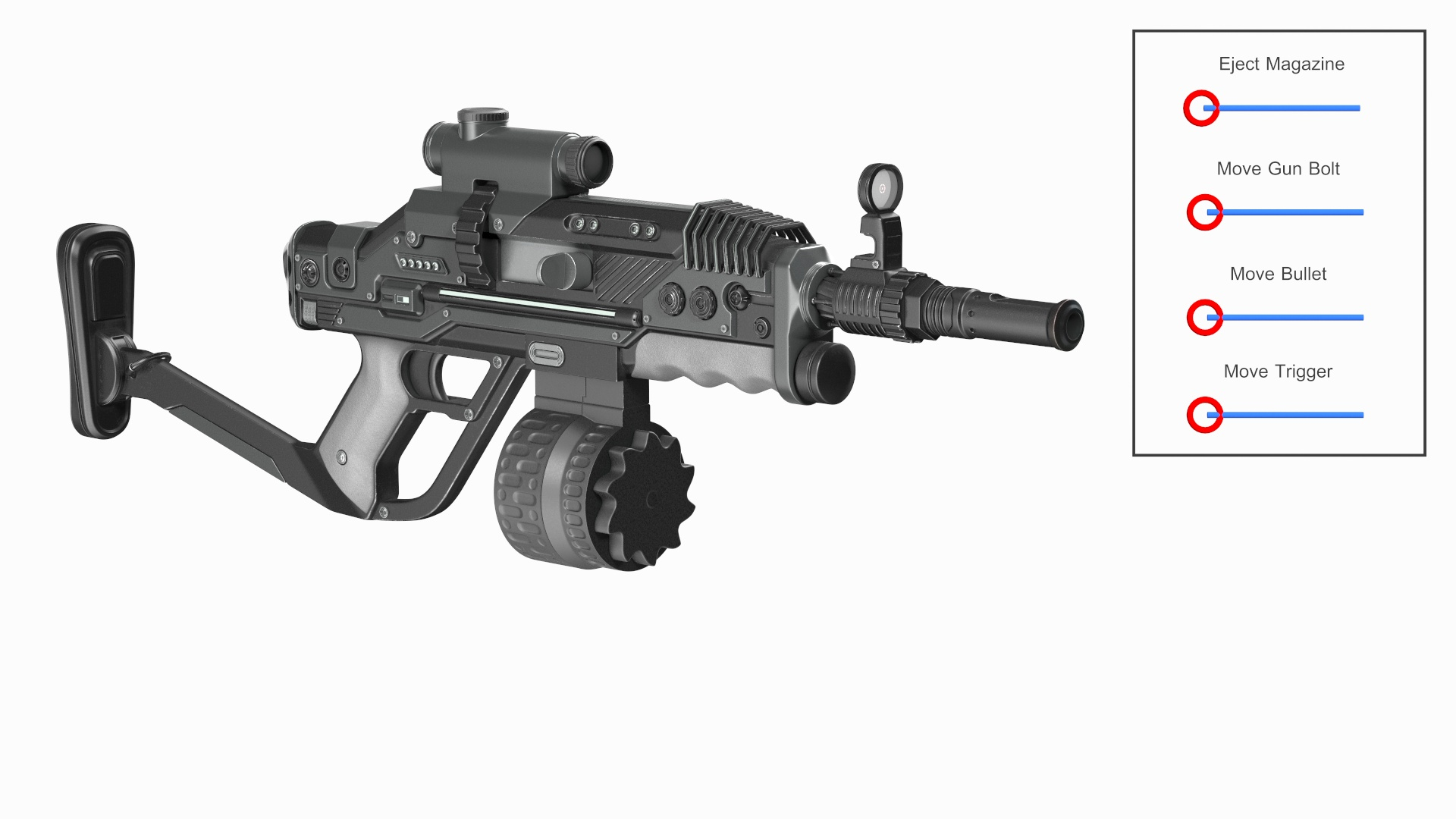 3D Futuristic Rifle Dark Colored Rigged Model - TurboSquid 2169097