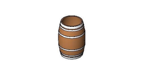 3D Revit Family Barrel
