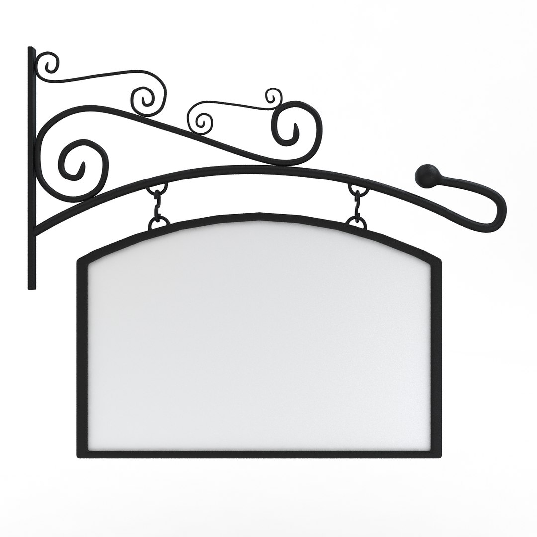 3D Hanging Sign Model - TurboSquid 1378385