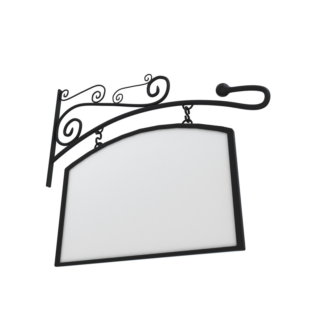 3D Hanging Sign Model - TurboSquid 1378385