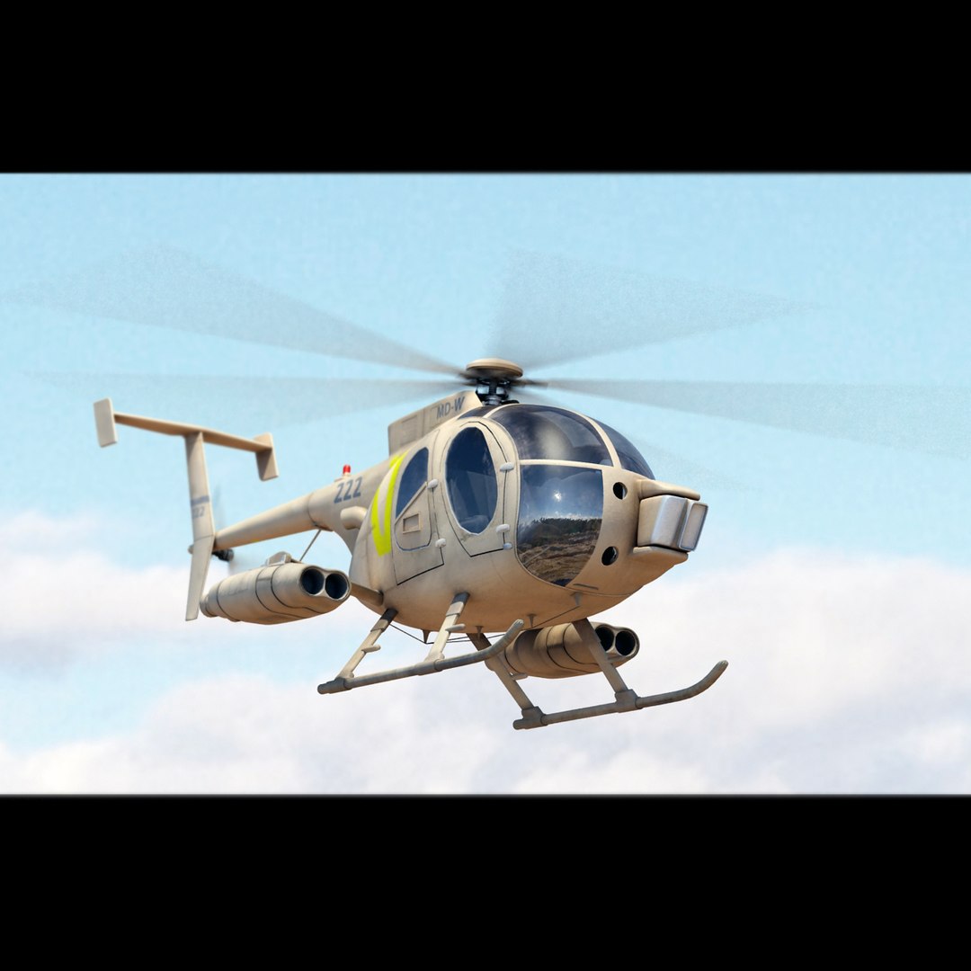 3d md 500 helicopter