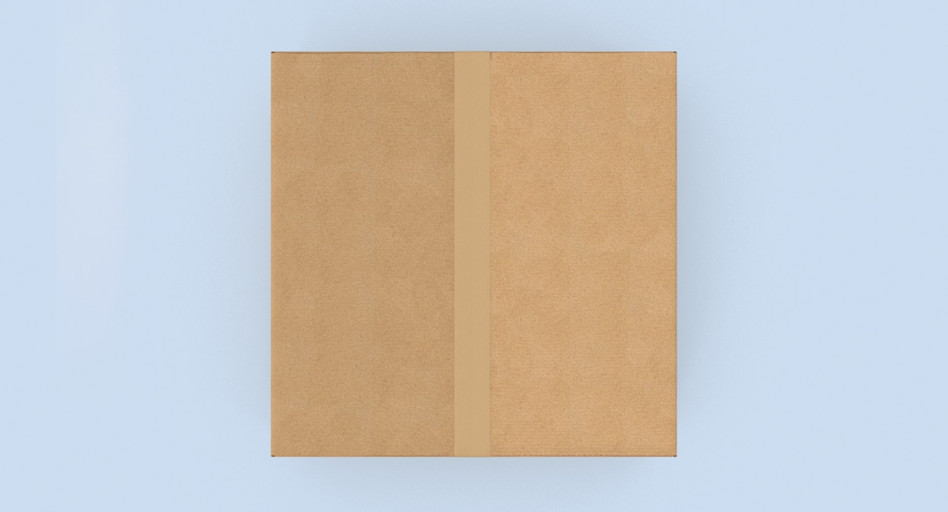 3d rectangular cardboard box tape model