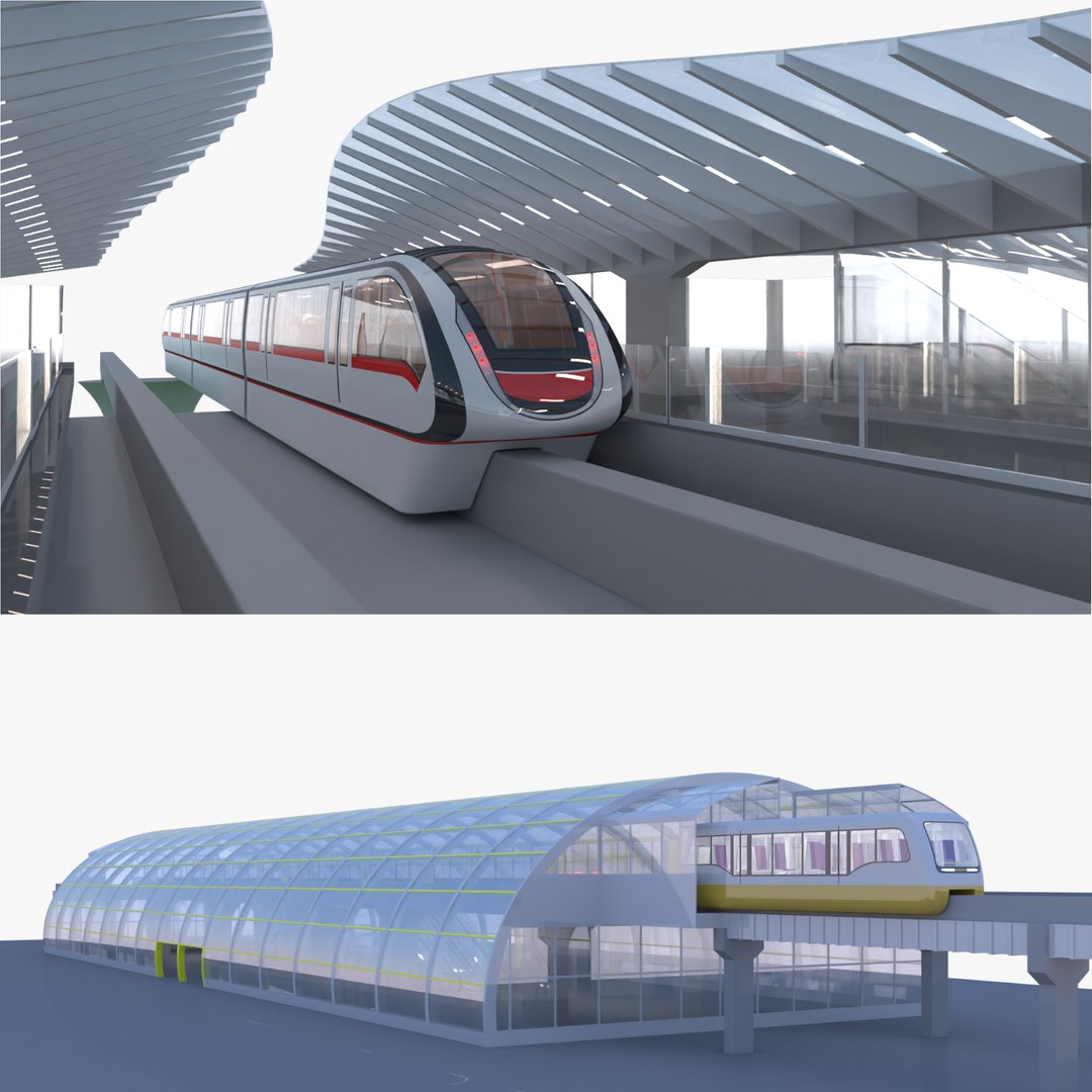 Monorail Stations Collection 3D - TurboSquid 1993446