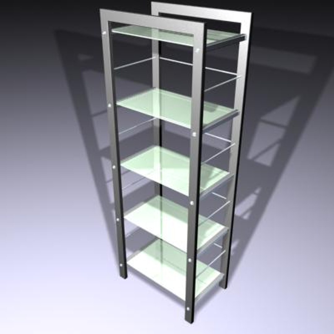 Glass Unit Shelf 3d Model