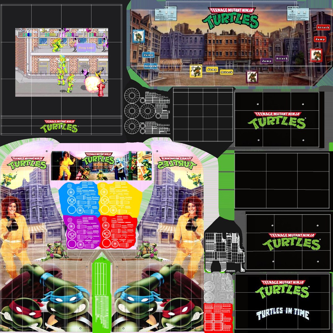 3D TMNT Arcade Game - TurboSquid 1973443