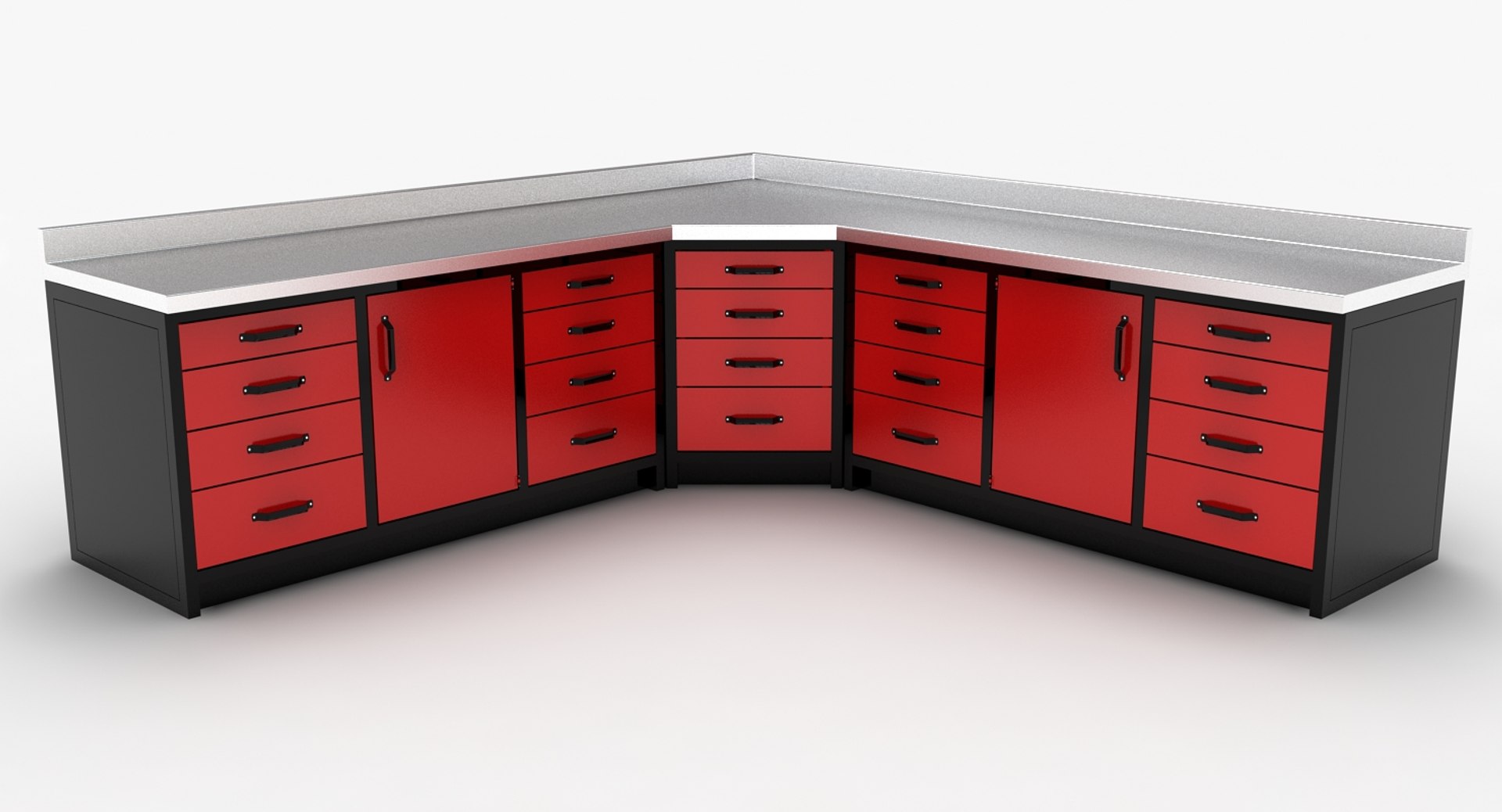 corner workbench unit 3d max