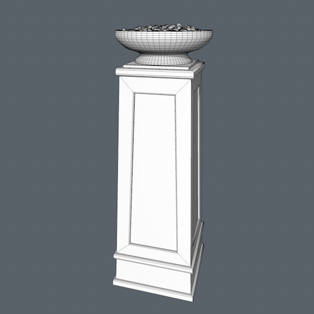 column stone rock 3d 3ds