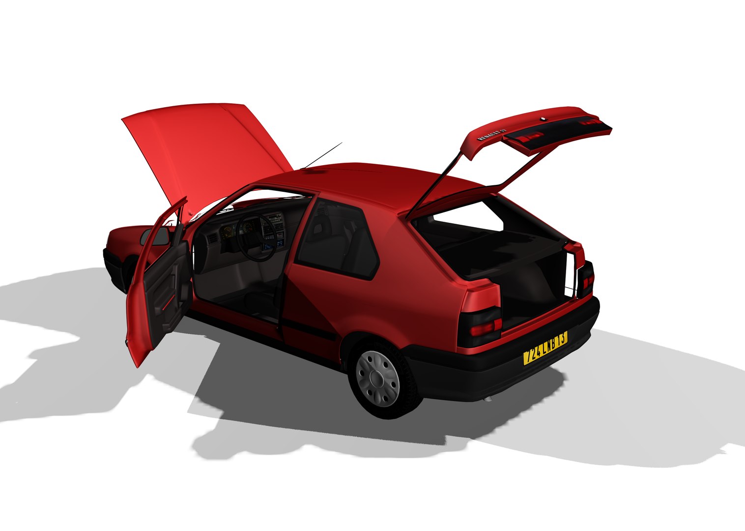 Renault 19 Commercial 3D Model - TurboSquid 2047293