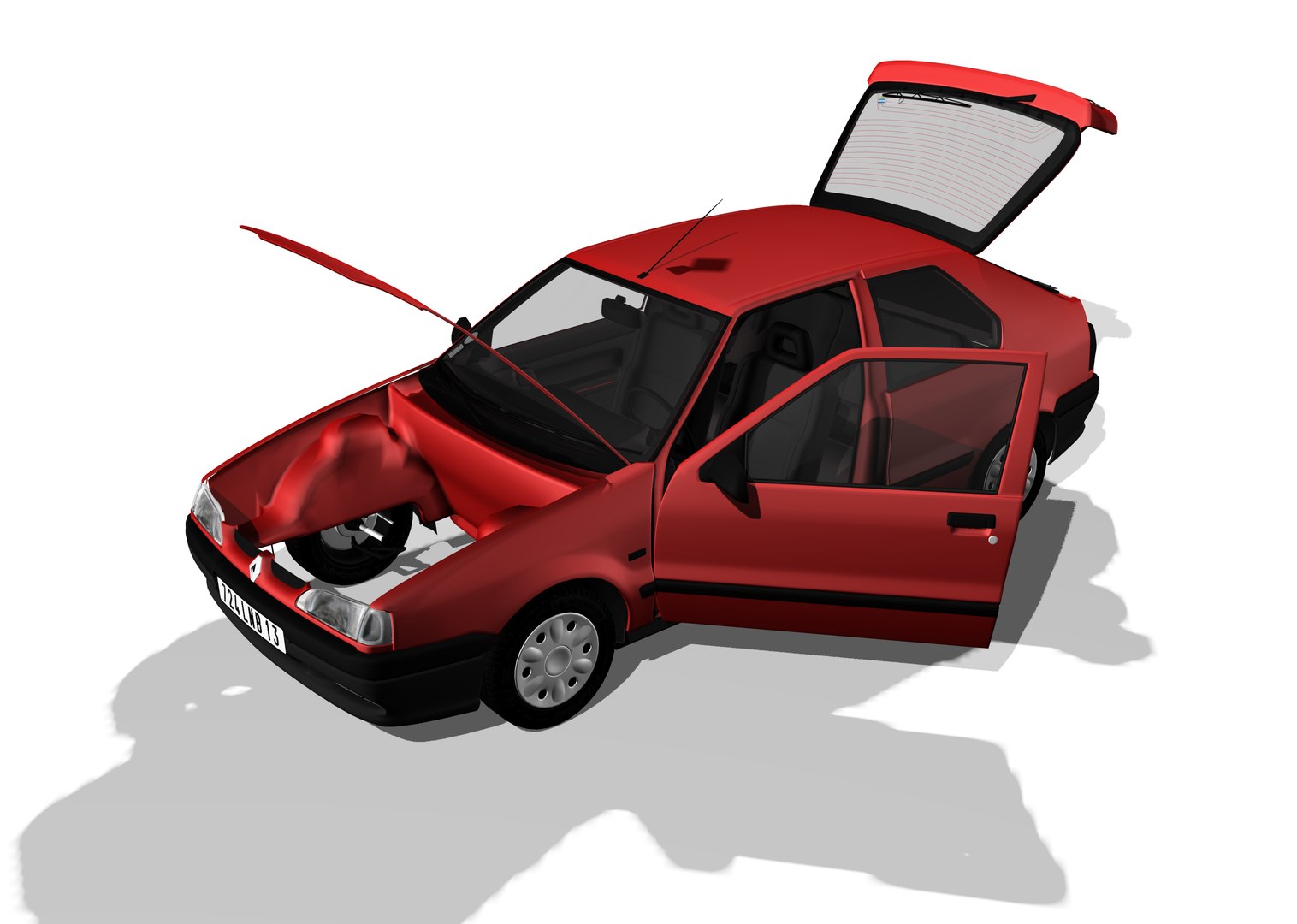 Renault 19 Commercial 3D Model - TurboSquid 2047293