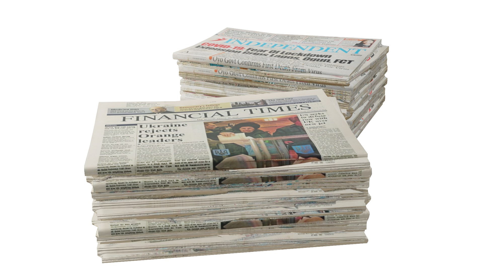 Newspaper Stack 3D - TurboSquid 1901260