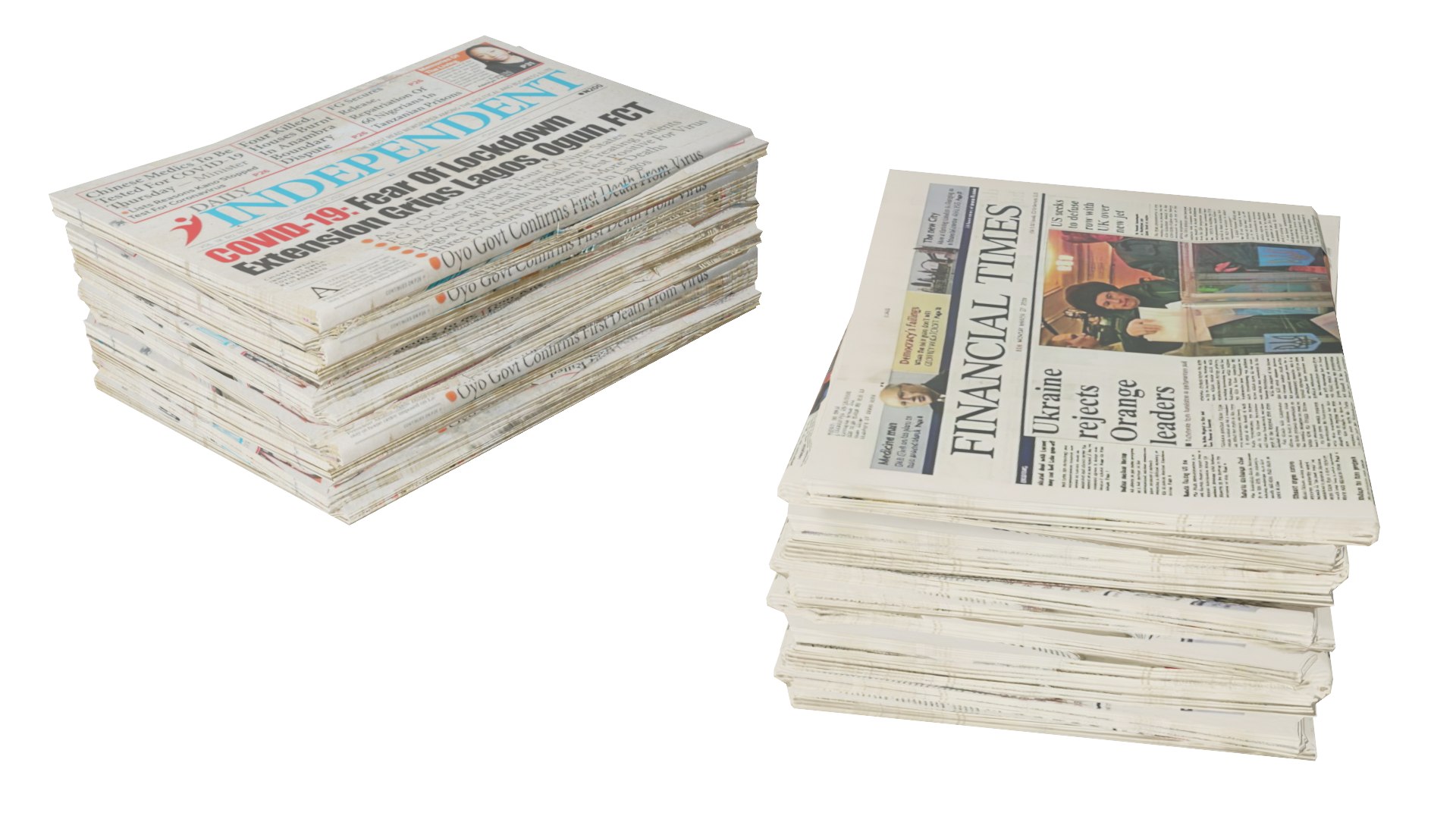 Newspaper Stack 3D - TurboSquid 1901260