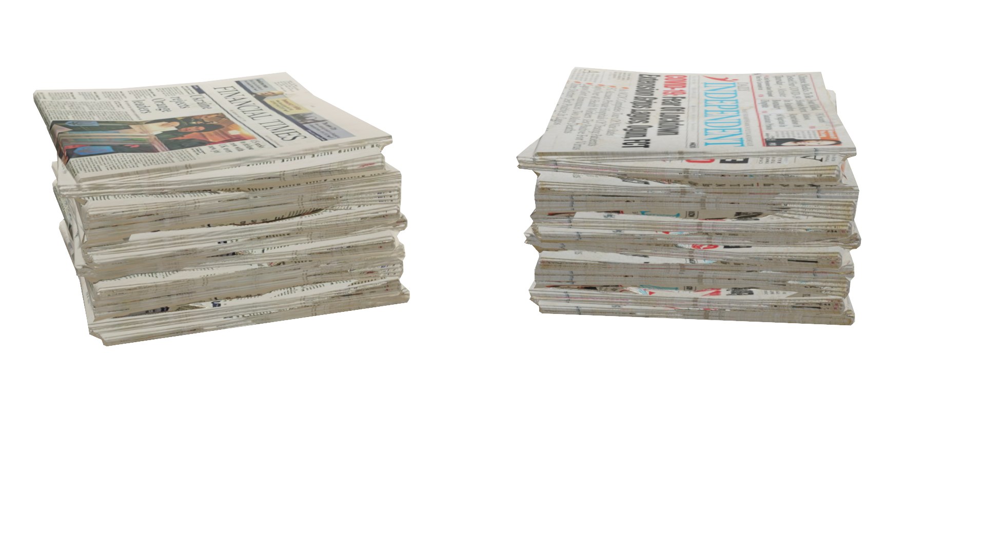 Newspaper Stack 3D - TurboSquid 1901260