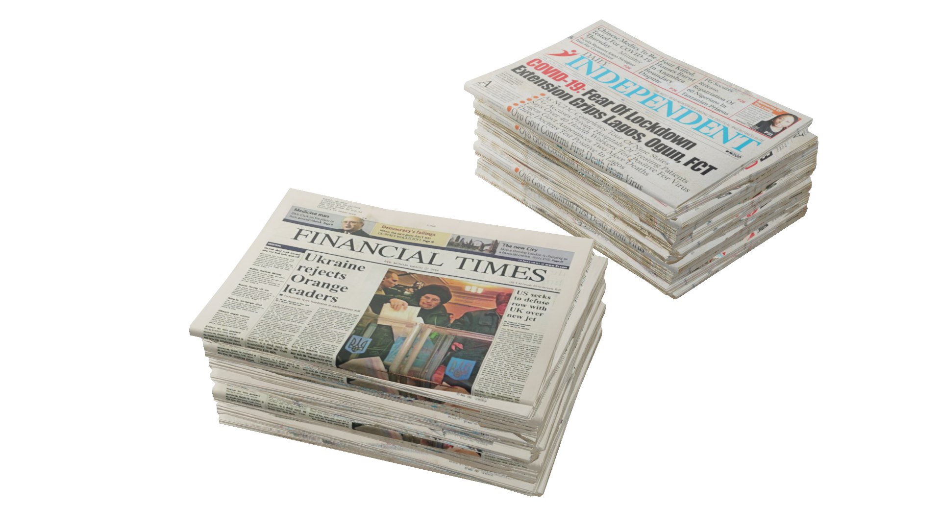 Newspaper Stack 3D - TurboSquid 1901260