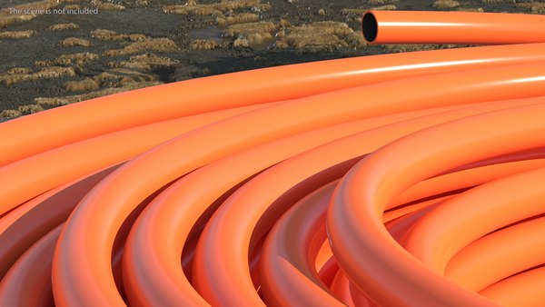3D orange electrical conduit model - TurboSquid 1684449