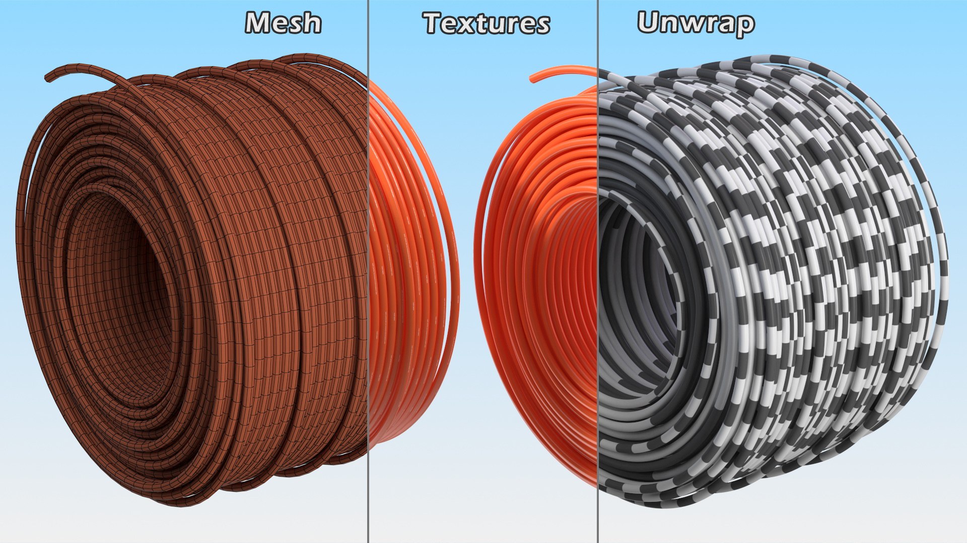 3D orange electrical conduit model - TurboSquid 1684449