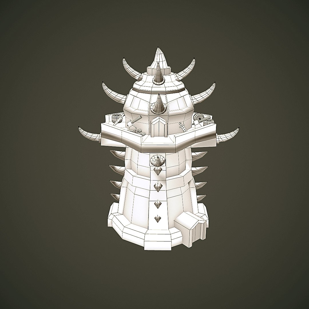 3d model tower orc