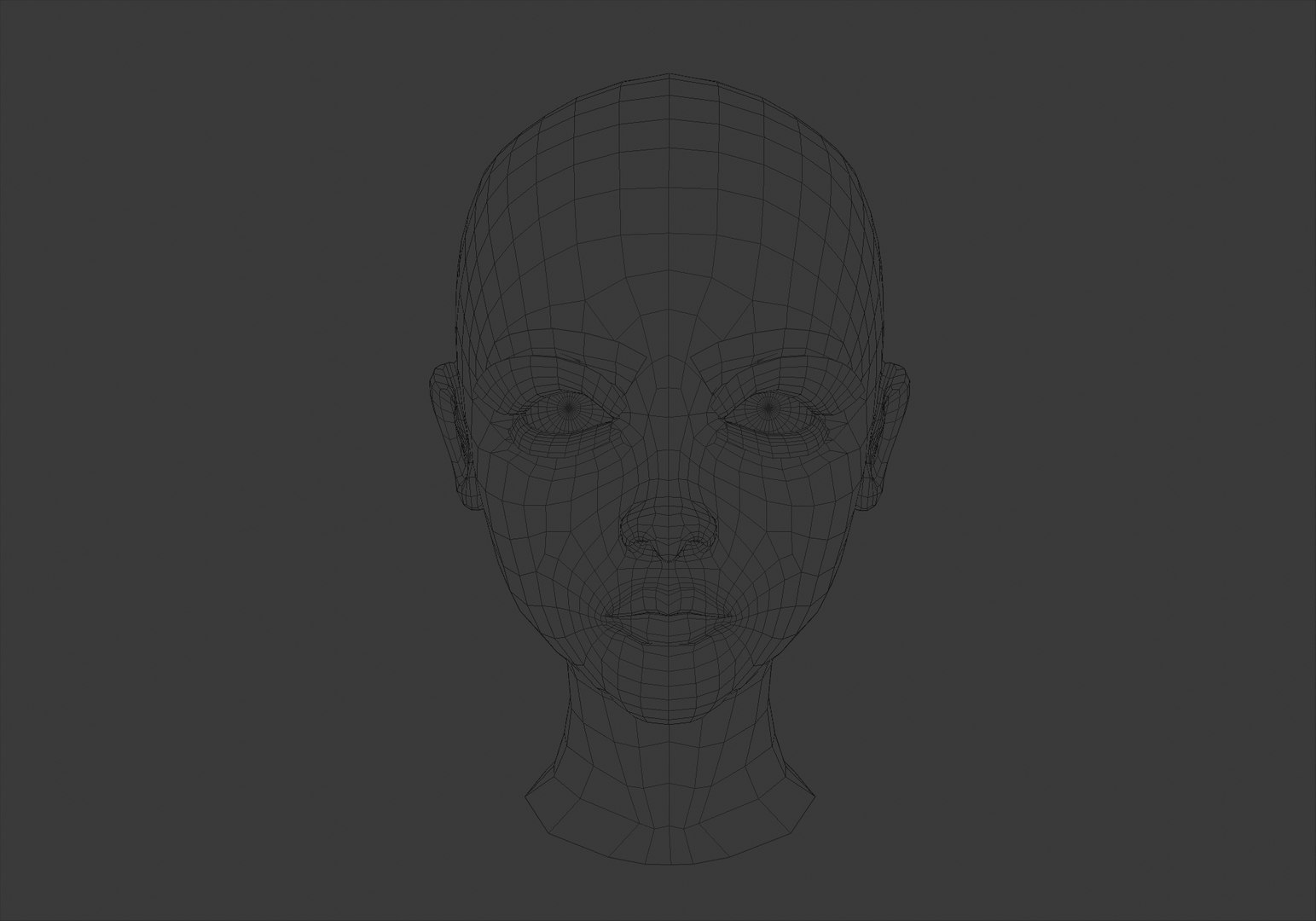 Basic Female Head 3D Model - TurboSquid 1959312
