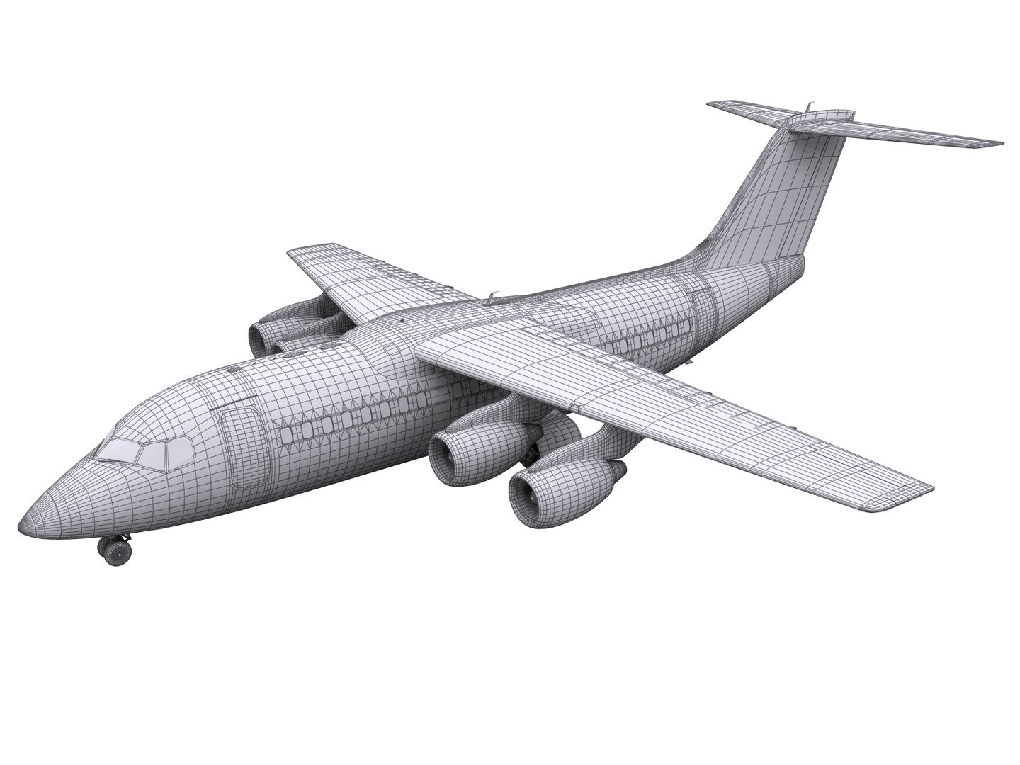 Bae 146-200 Avro Rj85 3d Model