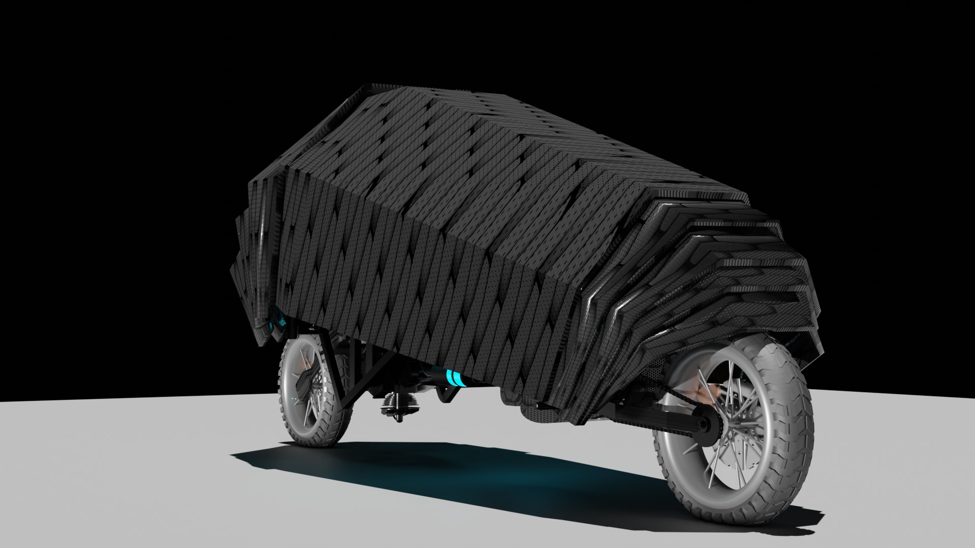 Cosmic Bike Black With Shield 3D - TurboSquid 2094312