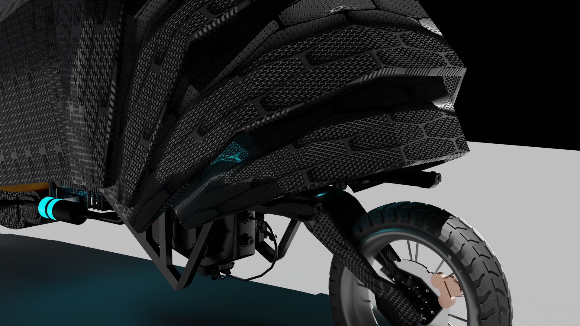Cosmic Bike Black With Shield 3D - TurboSquid 2094312