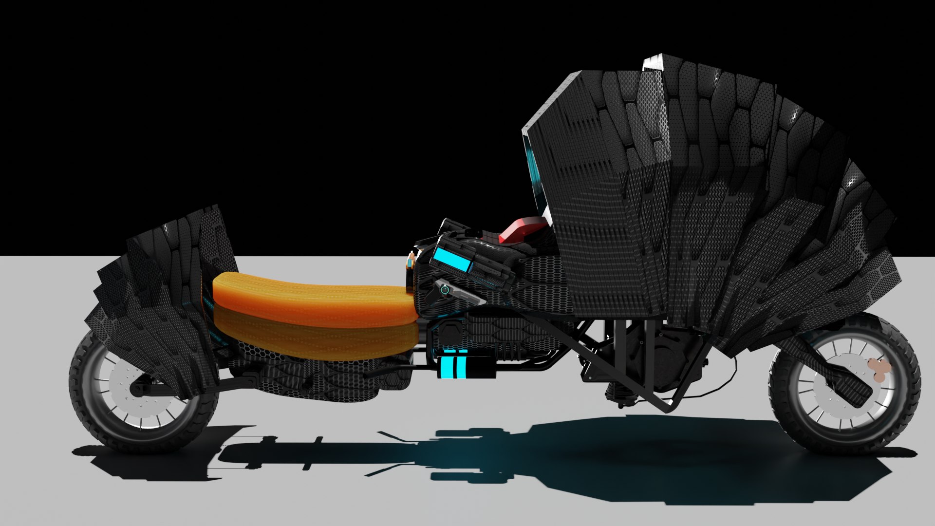 Cosmic Bike Black With Shield 3D - TurboSquid 2094312