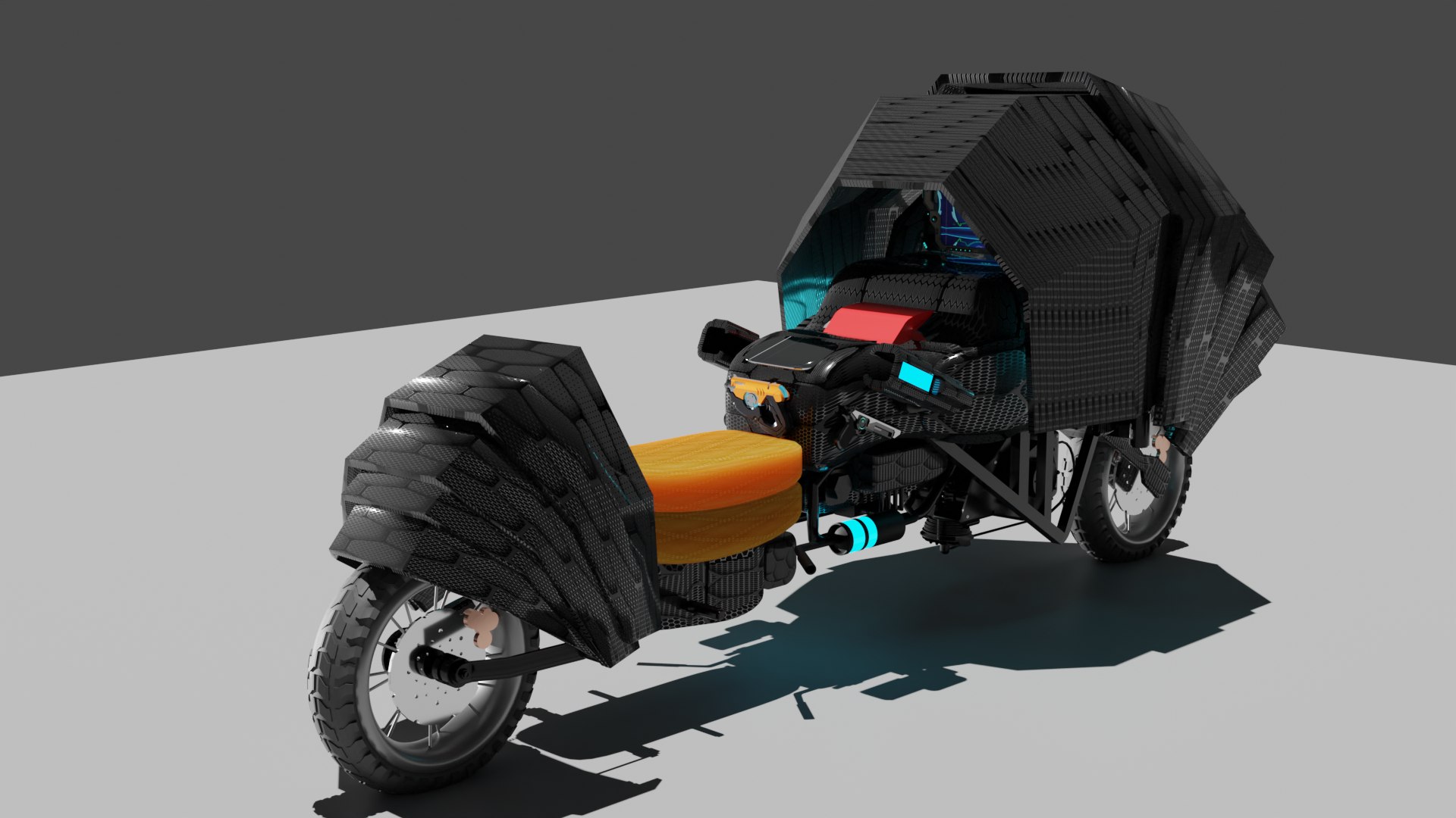 Cosmic Bike Black With Shield 3D - TurboSquid 2094312