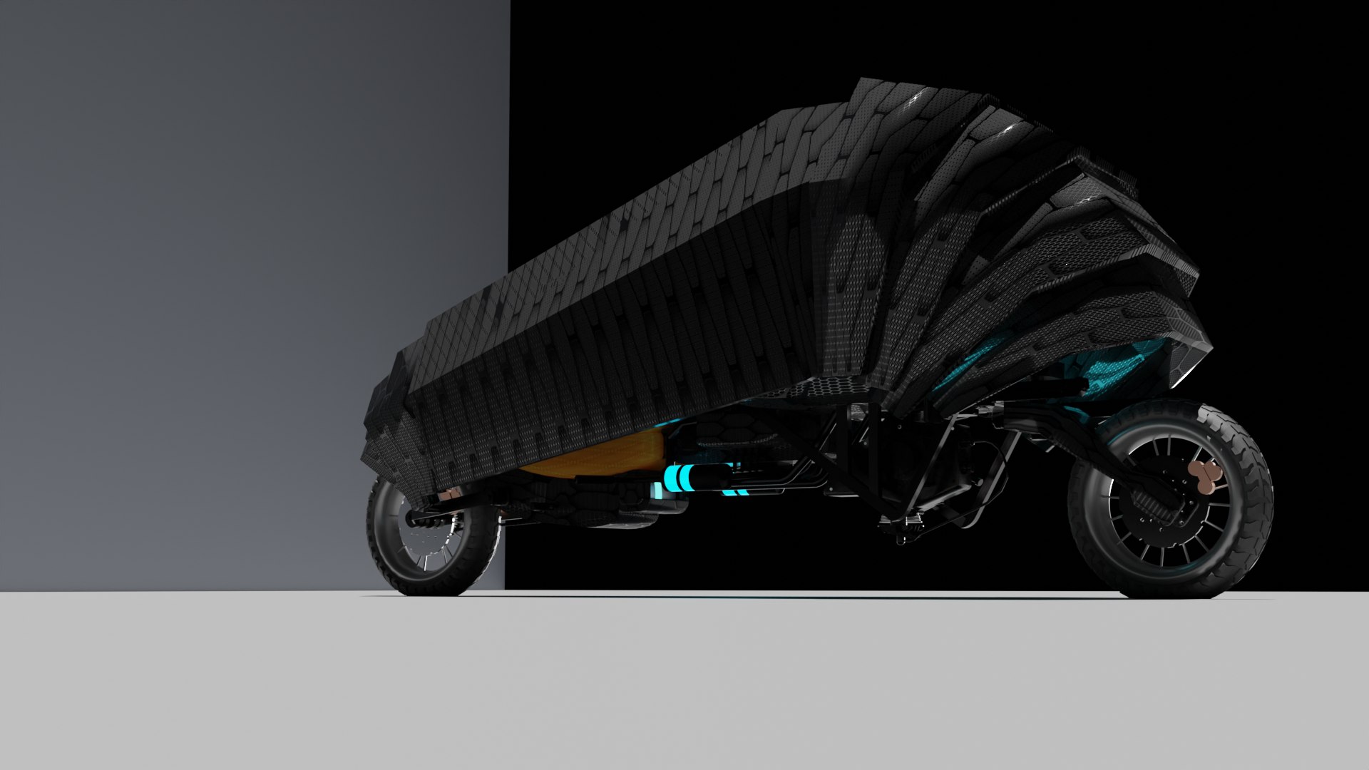 Cosmic Bike Black With Shield 3D - TurboSquid 2094312