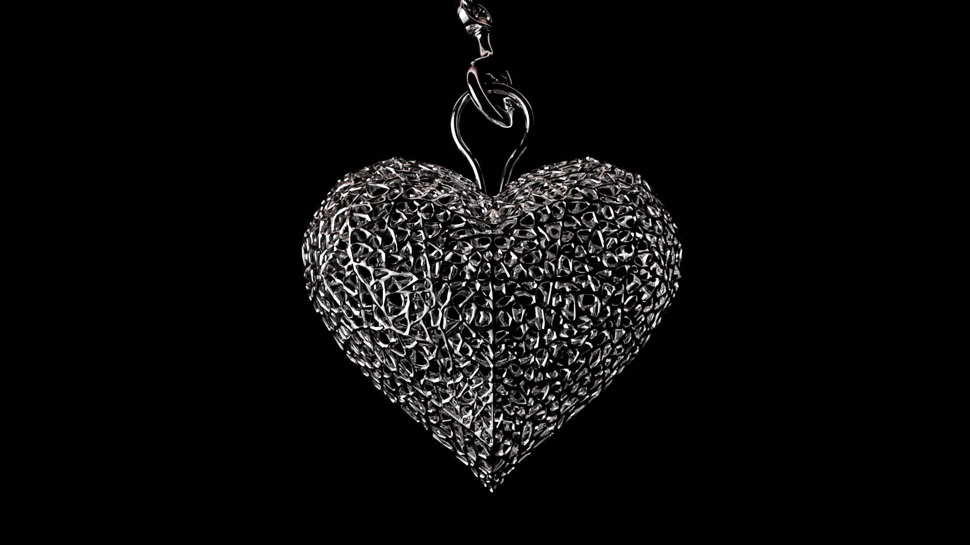 Keychain With A Heart 3D Print Model 3D - TurboSquid 2219002