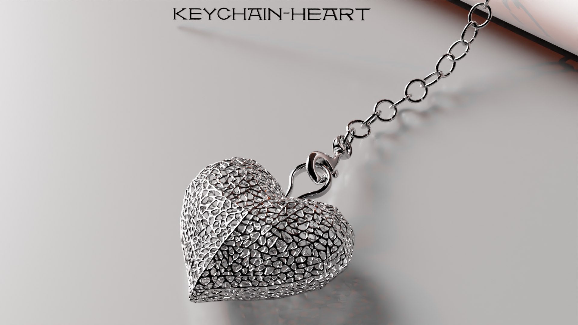 Keychain With A Heart 3D Print Model 3D - TurboSquid 2219002