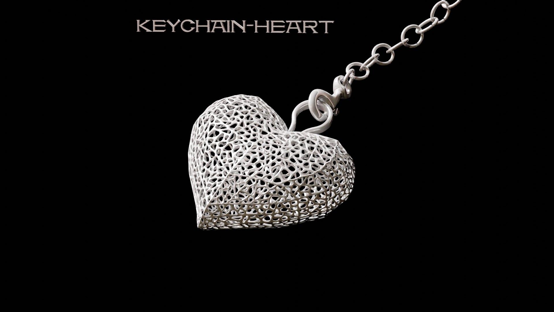 Keychain With A Heart 3D Print Model 3D - TurboSquid 2219002