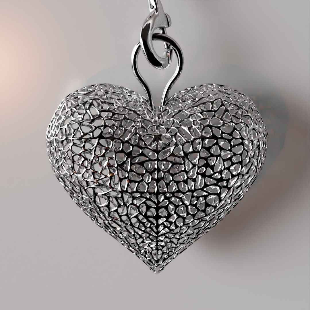 Keychain With A Heart 3D Print Model 3D - TurboSquid 2219002