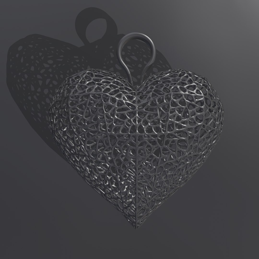 Keychain With A Heart 3D Print Model 3D - TurboSquid 2219002