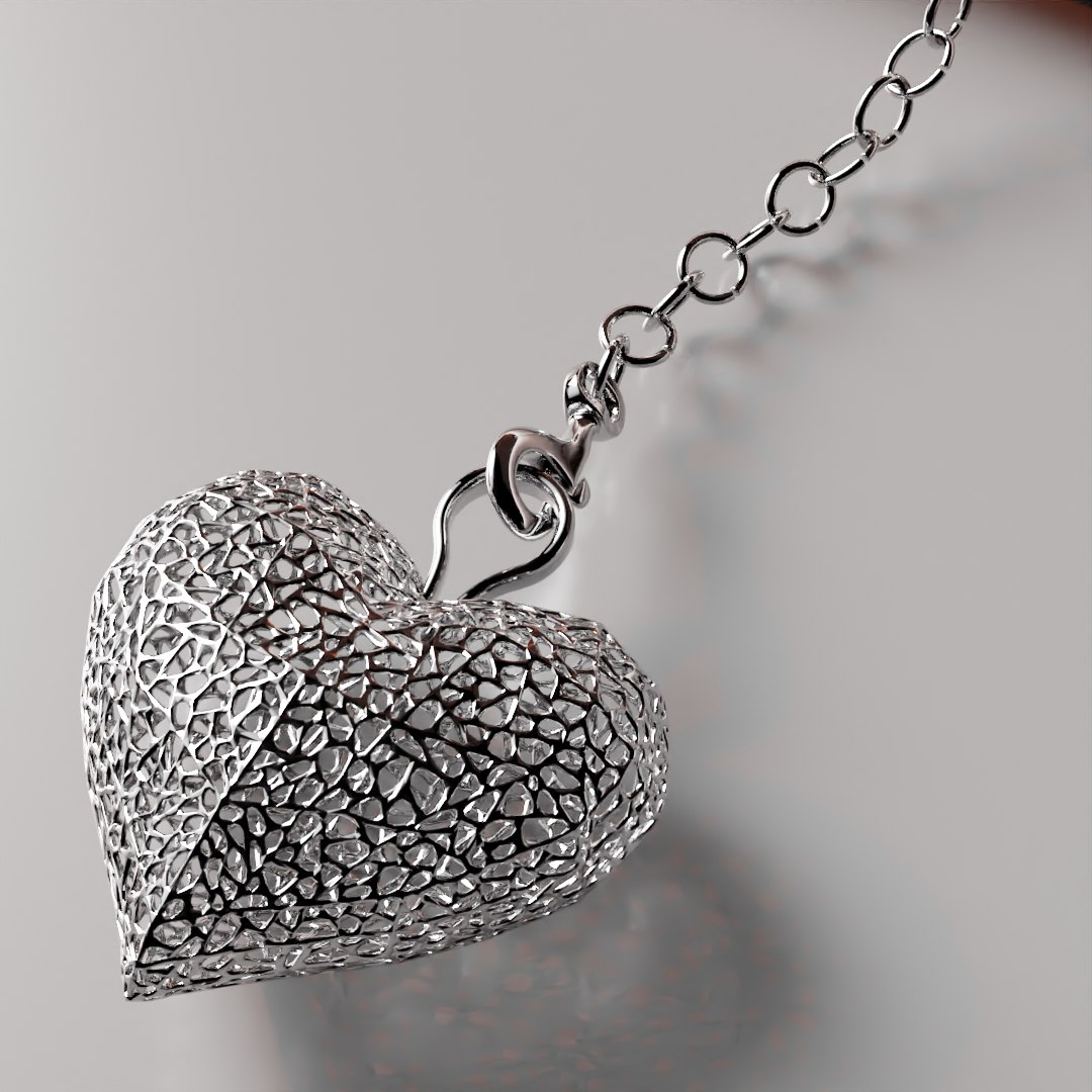 Keychain With A Heart 3D Print Model 3D - TurboSquid 2219002