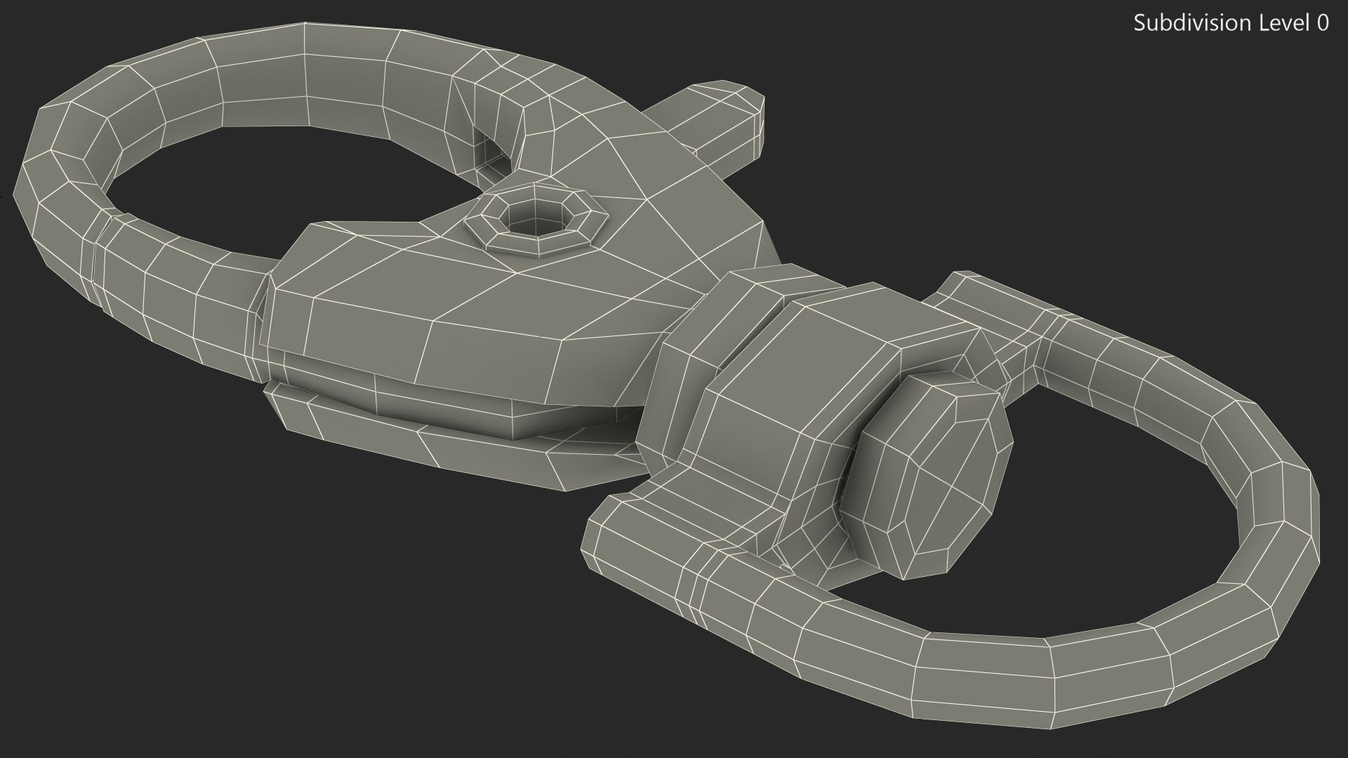 3D Lobster Claw Clasp Silver - TurboSquid 1777156