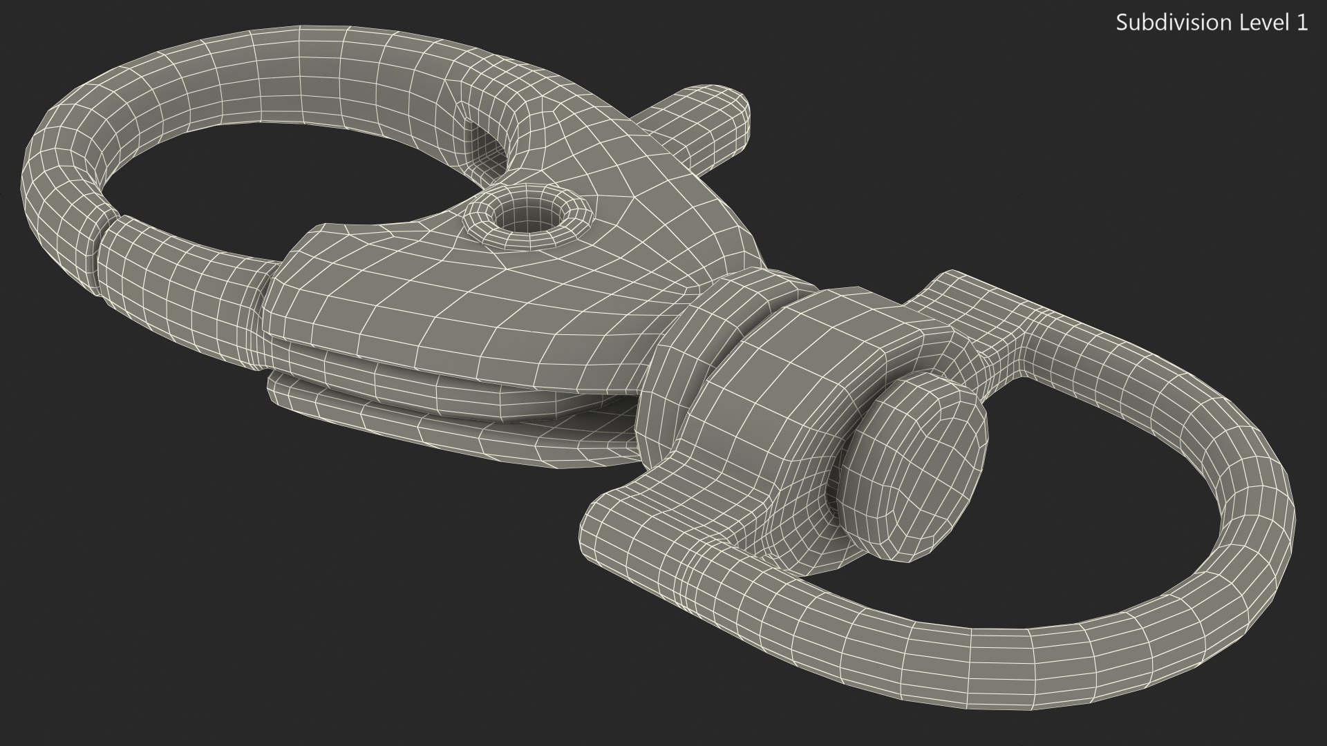 3D Lobster Claw Clasp Silver - TurboSquid 1777156