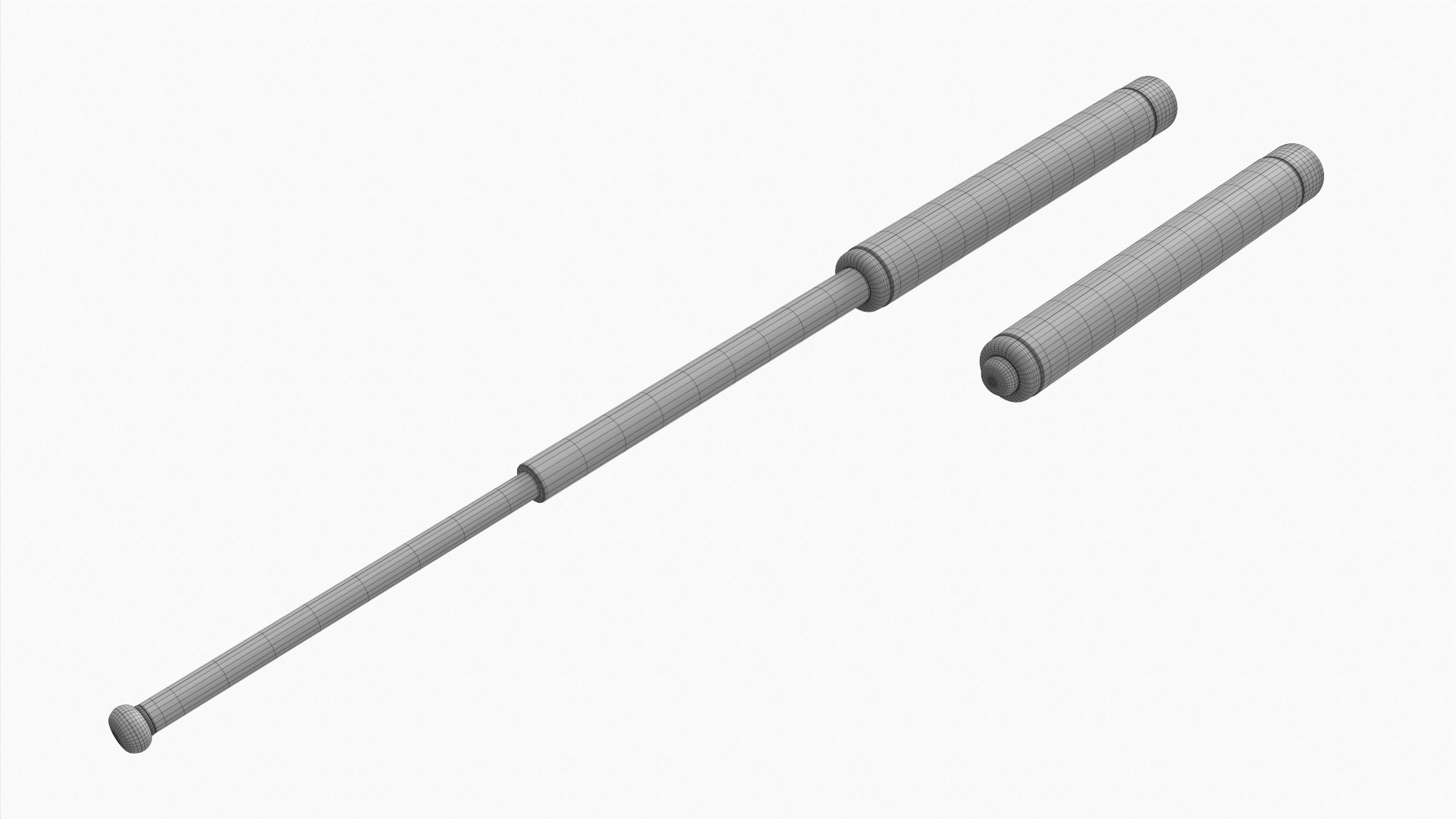 Baton Telescopic Metal 3D Model - TurboSquid 1856400
