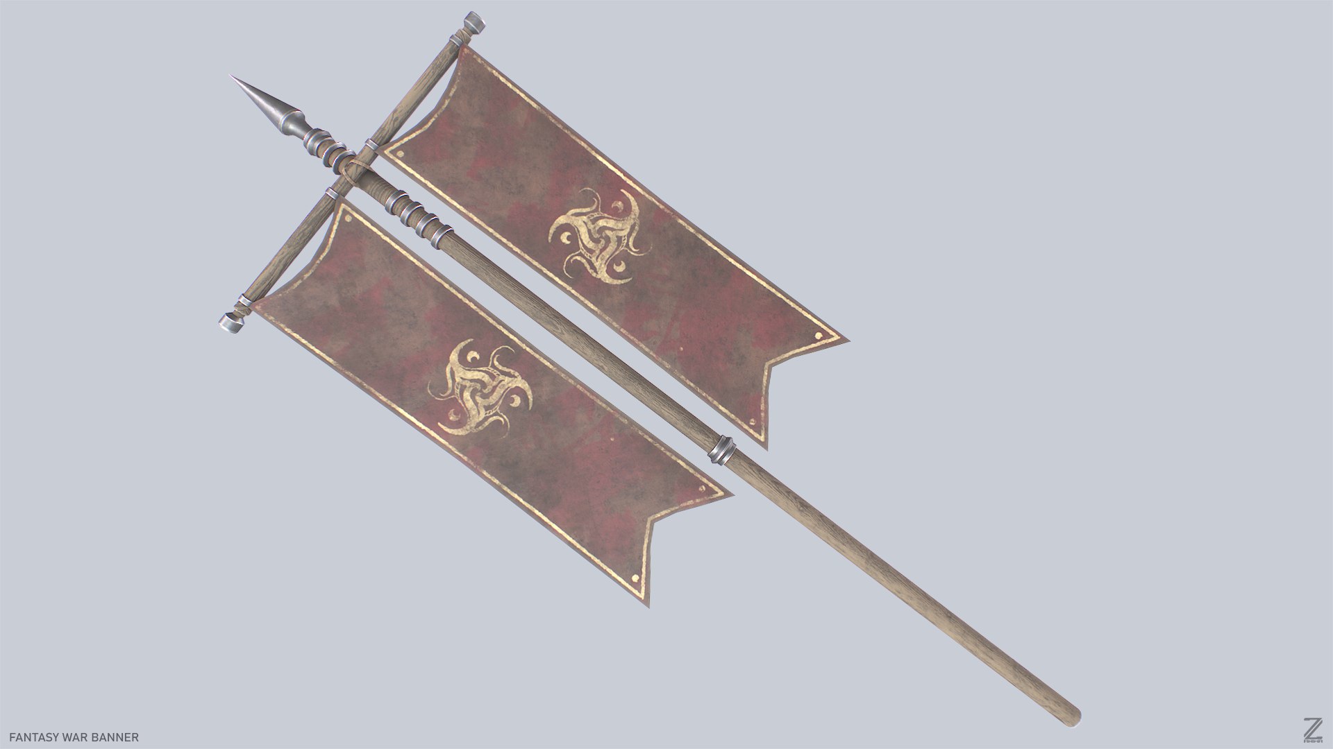 Fantasy War Banner 3D Model - TurboSquid 2230834