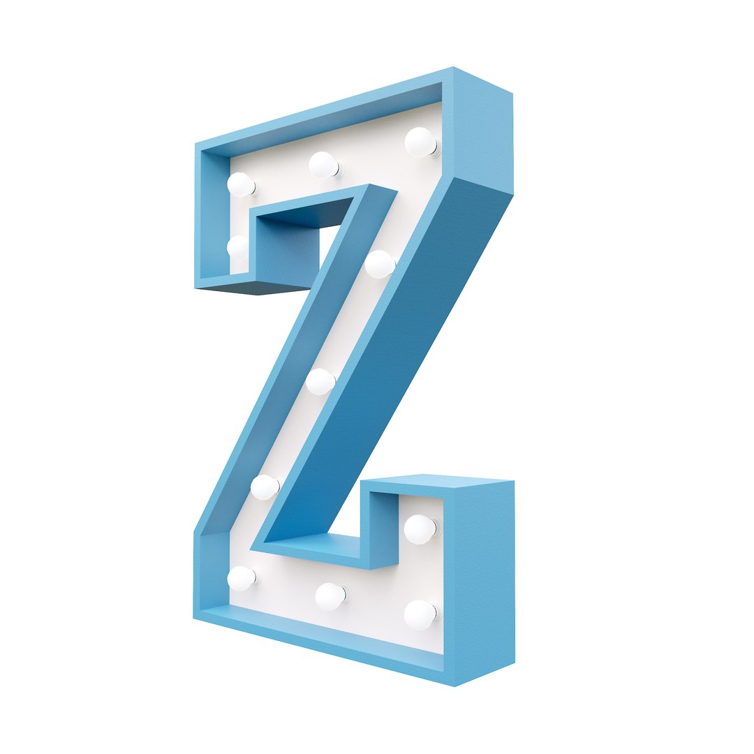 Marquee Letter Z Glow Sign 3dmodel 3D Model - TurboSquid 1975797