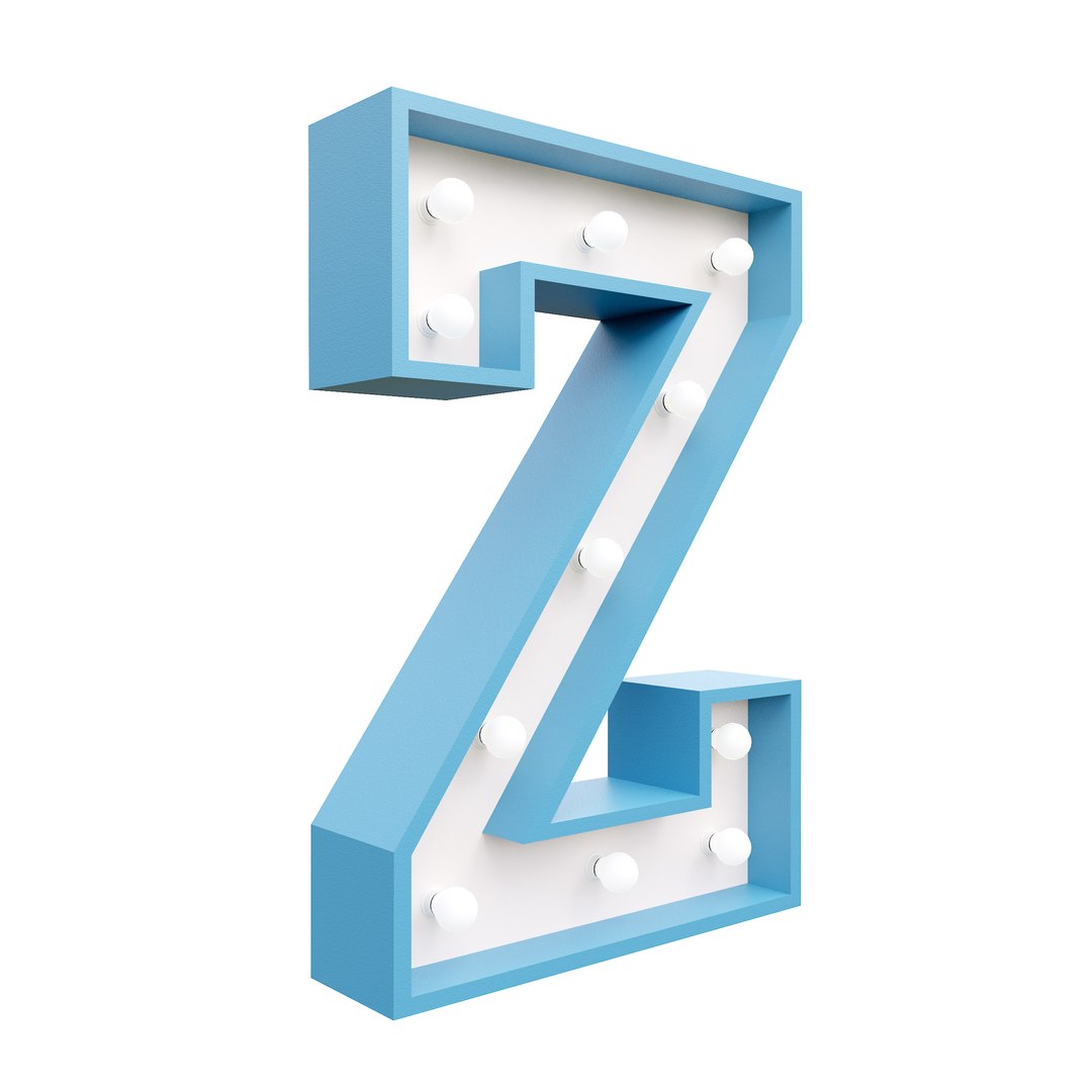 Marquee Letter Z Glow Sign 3dmodel 3D Model - TurboSquid 1975797