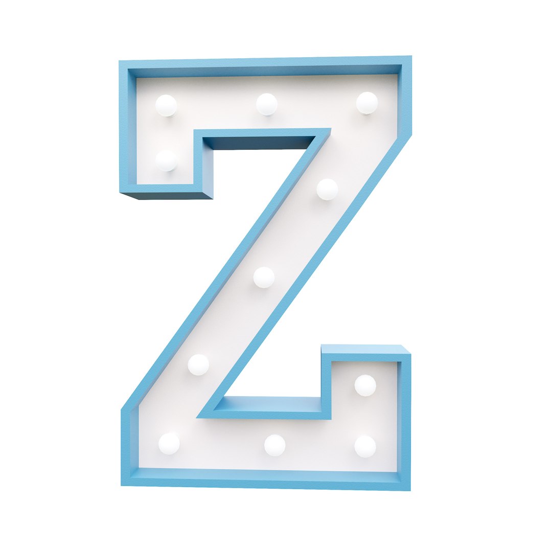 Marquee Letter Z Glow Sign 3dmodel 3D Model - TurboSquid 1975797