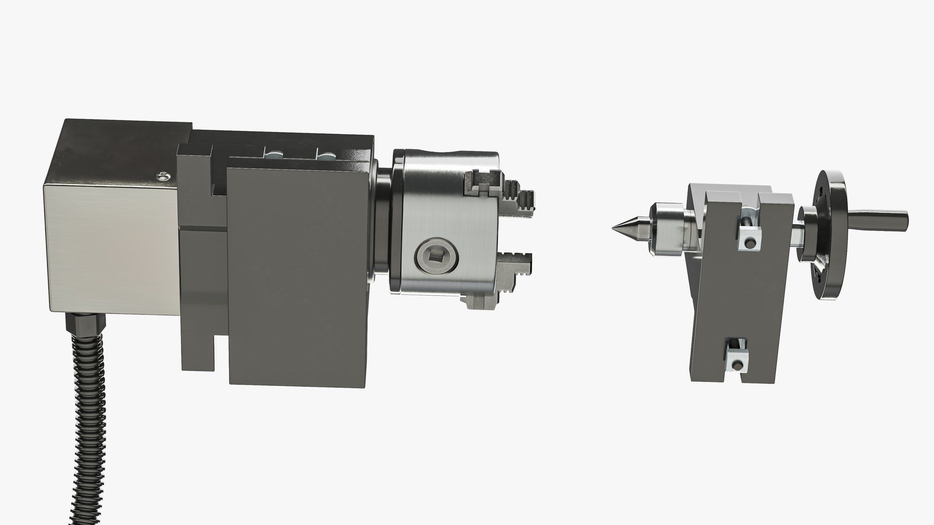 3D Chuck And Tailstock - TurboSquid 2228133