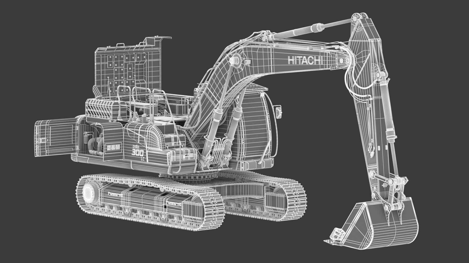 Hitachi ZX300-7 Excavator 3D model - TurboSquid 2115284