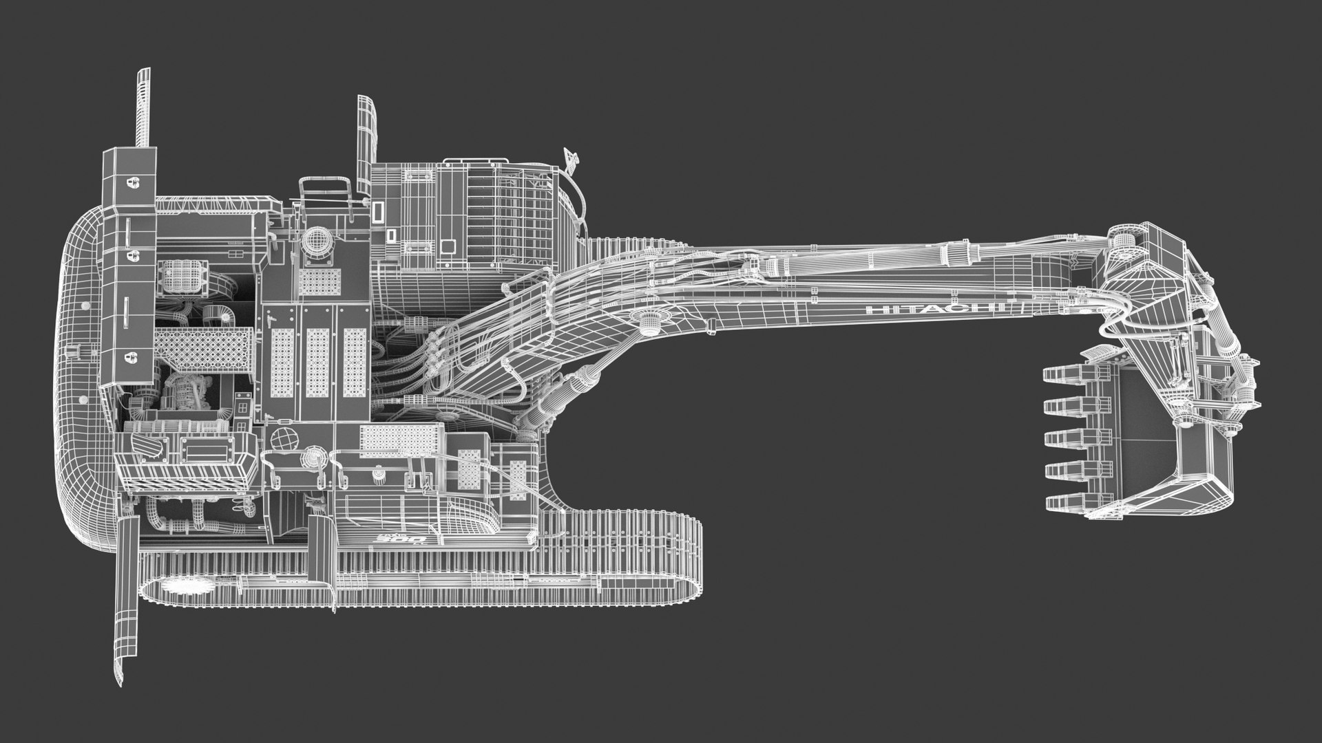 Hitachi ZX300-7 Excavator 3D Model - TurboSquid 2115284