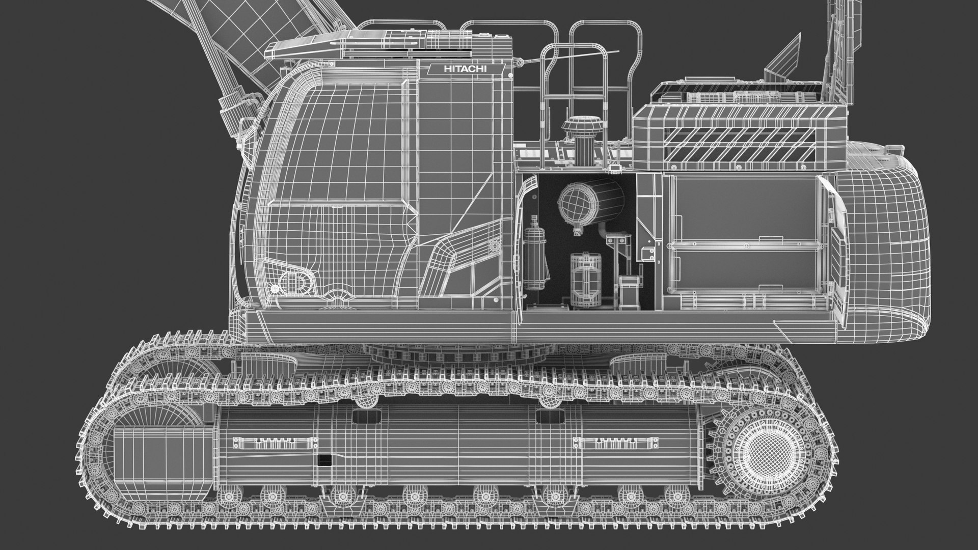 Hitachi ZX300-7 Excavator 3D Model - TurboSquid 2115284