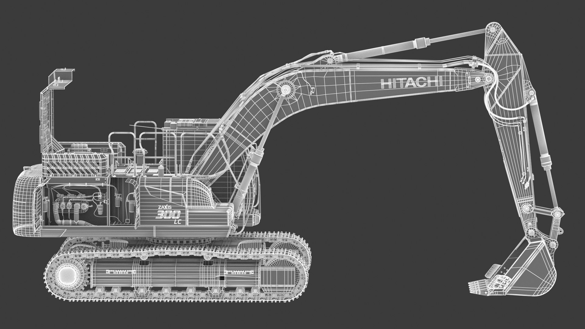Hitachi ZX300-7 Excavator 3D Model - TurboSquid 2115284