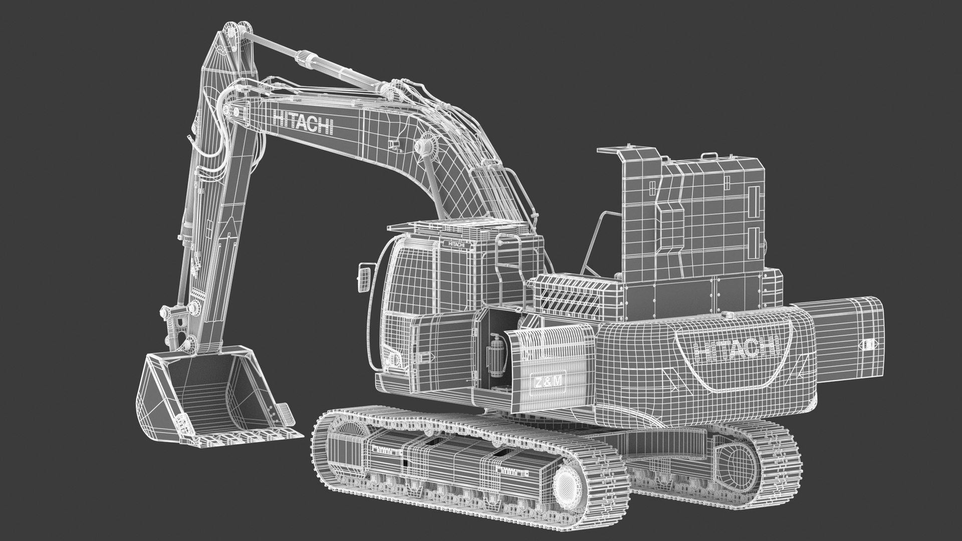 Hitachi ZX300-7 Excavator 3D Model - TurboSquid 2115284