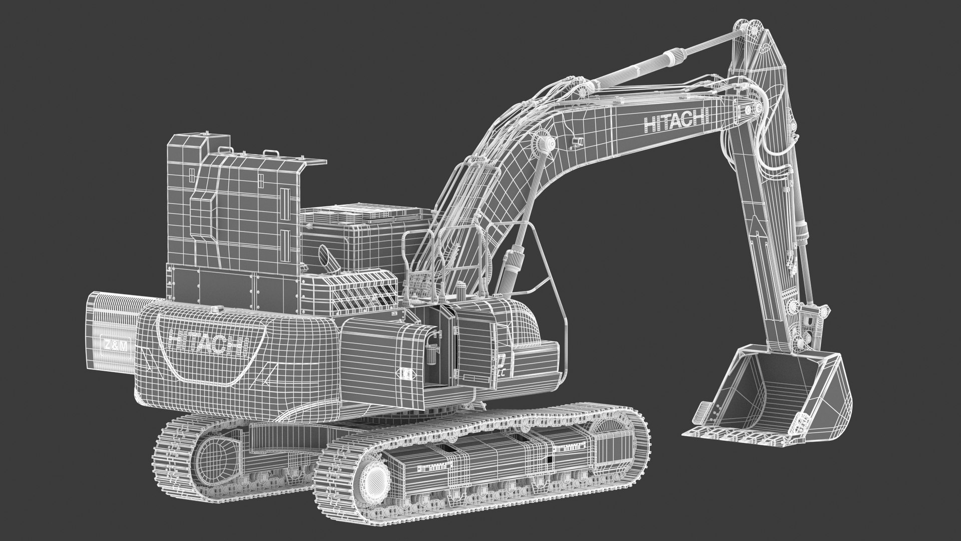 Hitachi ZX300-7 Excavator 3D Model - TurboSquid 2115284
