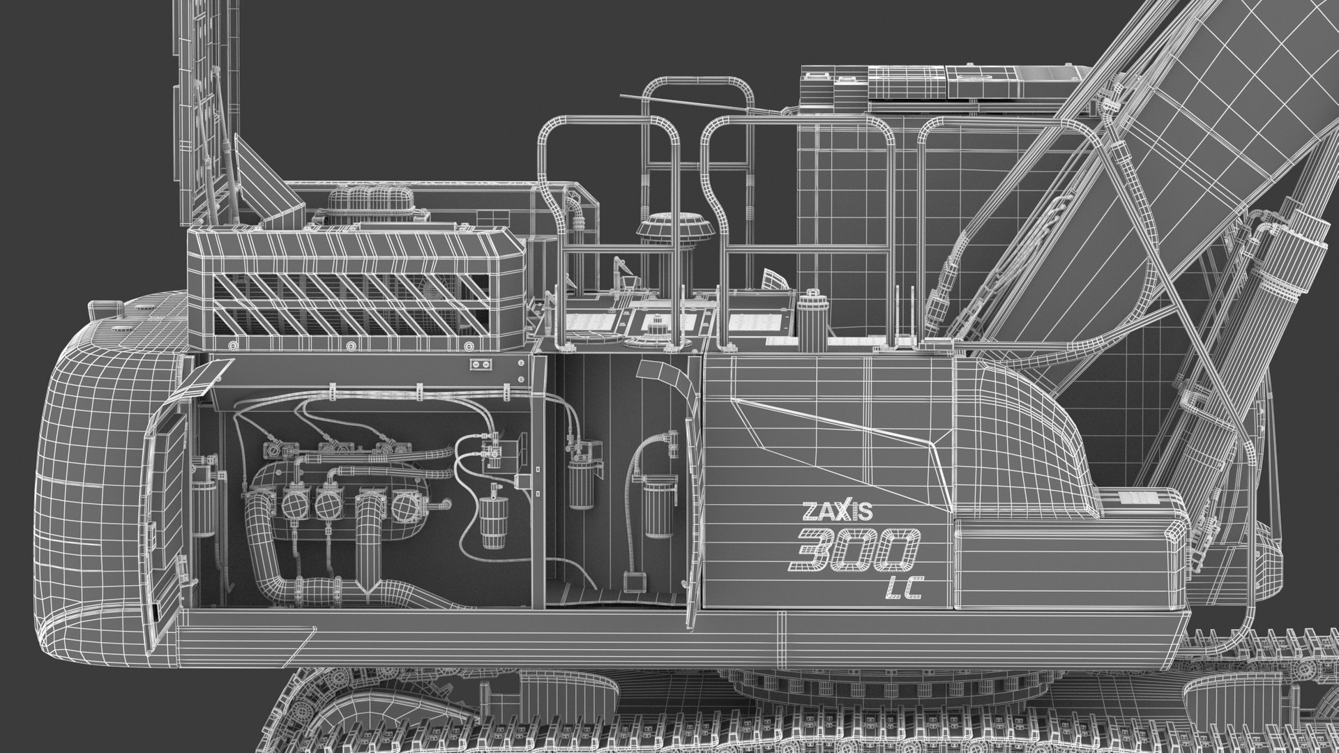 Hitachi ZX300-7 Excavator 3D Model - TurboSquid 2115284